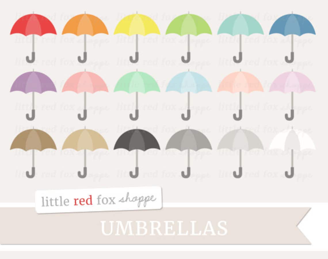Umbrella Clipart Weather Clip Art Rain Clipart Storm Cloud - Etsy
