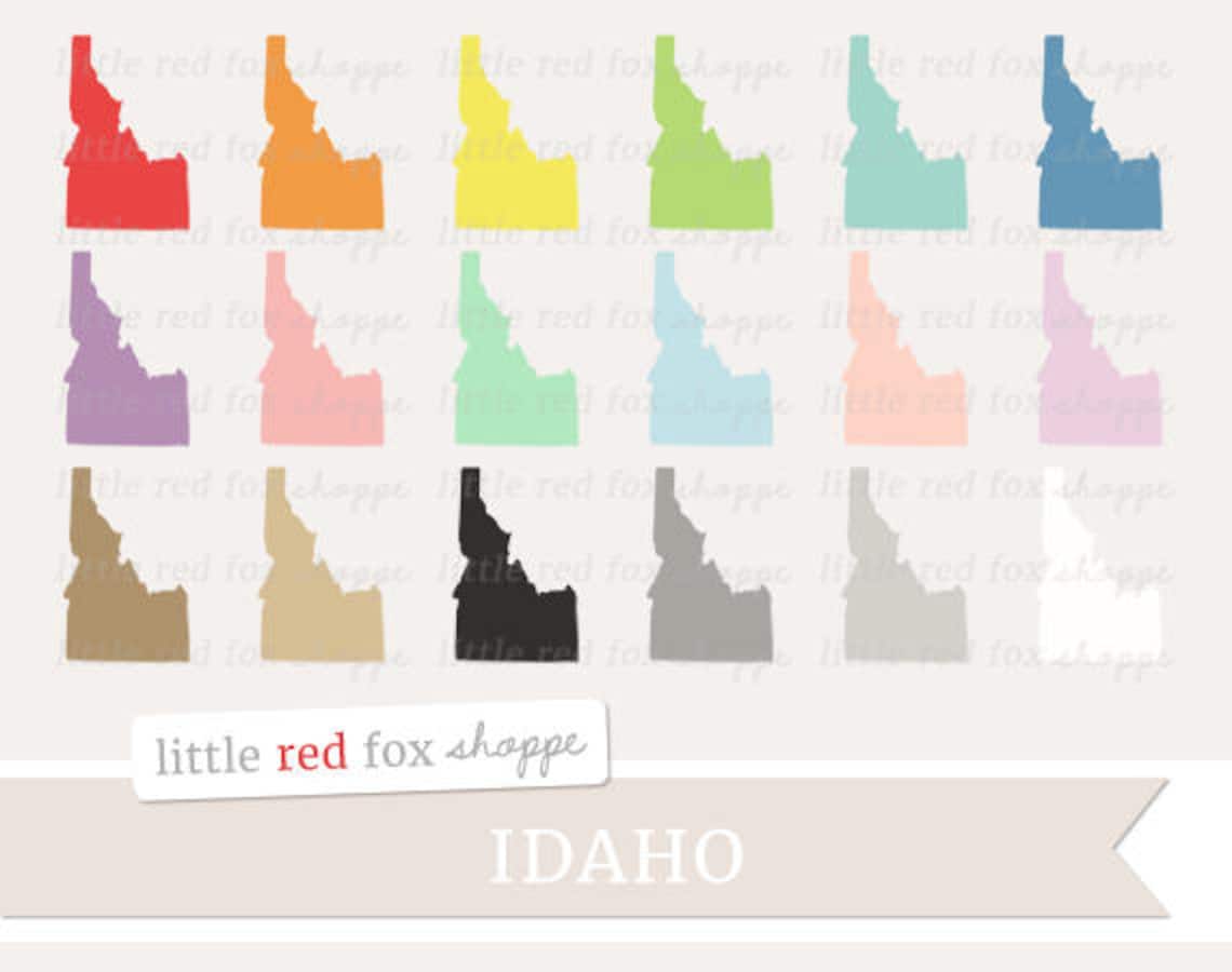 Idaho Clipart US State Clip Art USA Clipart State Clipart - Etsy