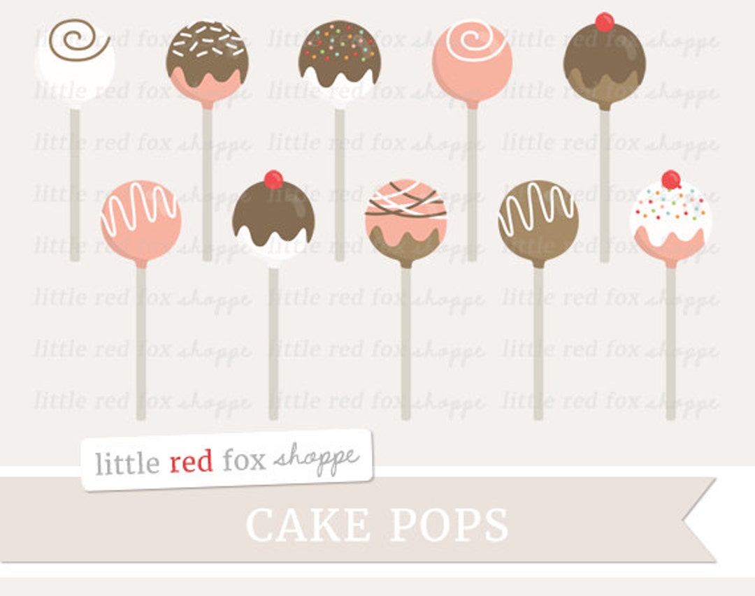 Cake Pop Clipart, Cake Ball Clip Art Baking Frosting Sprinkles Kitchen ...