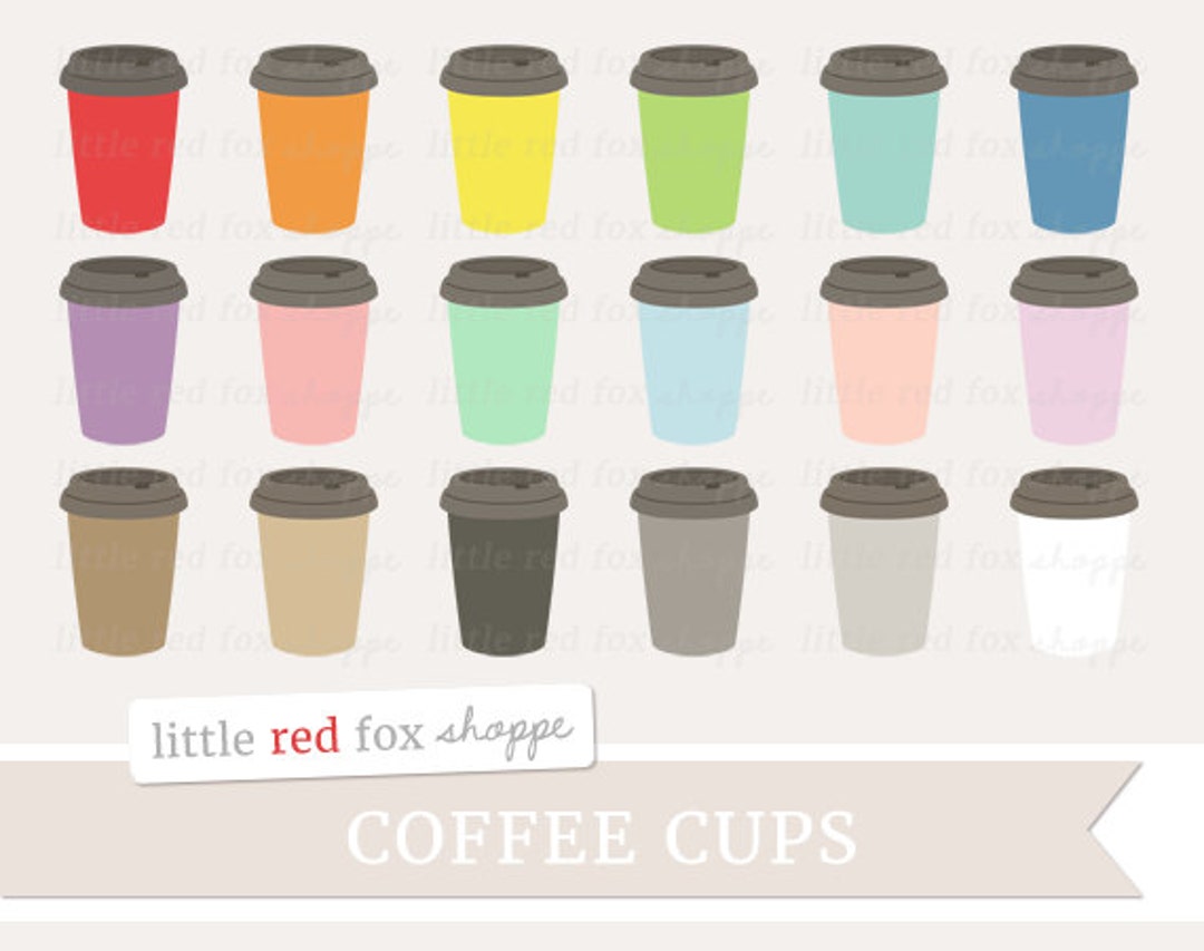 Coffee Clipart, Paper Cup Clip Art Latte Cappuccino Drink Mug Beverage ...
