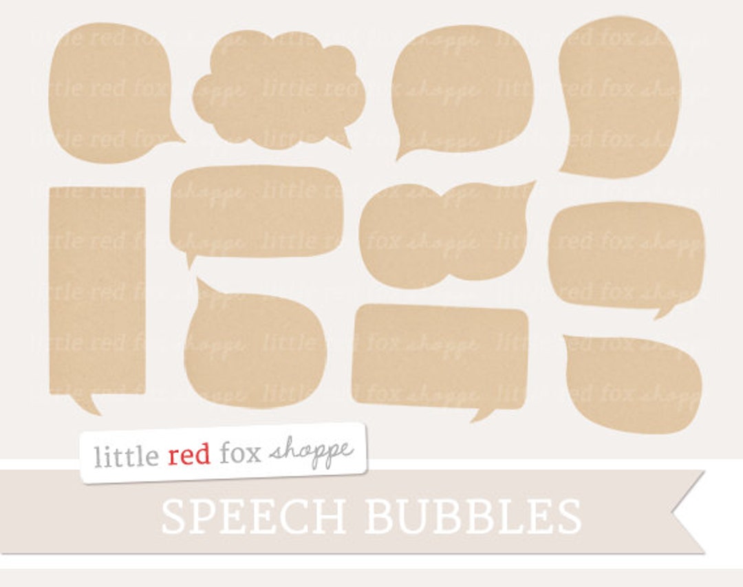 Kraft Speech Bubble Clipart, Thought Cloud Clip Art, Speech Cloud ...