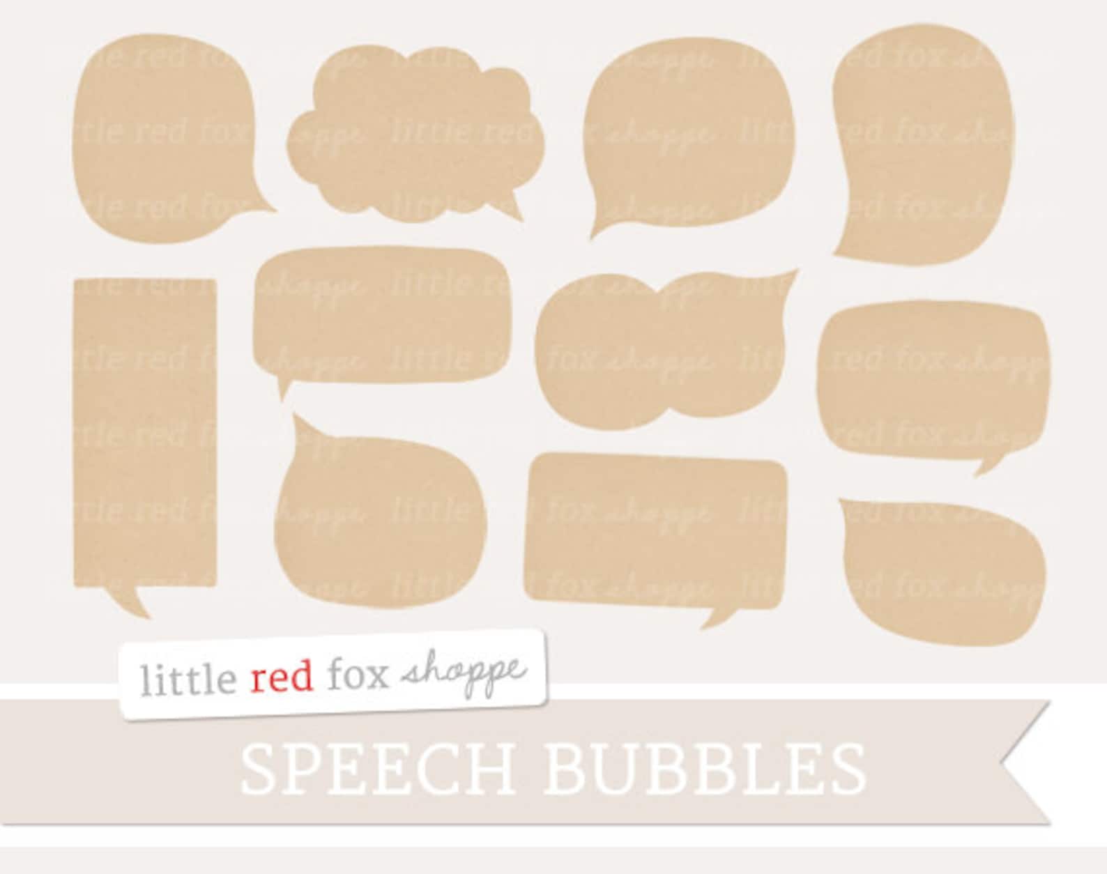 Kraft Speech Bubble Clipart, Thought Cloud Clip Art, Speech Cloud ...