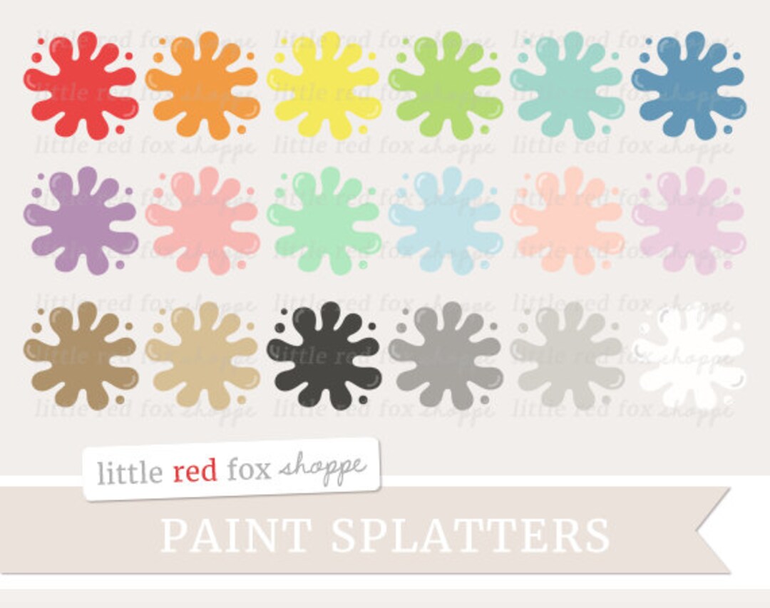 Paint Splatter Clipart, Painting Clip Art Paint Splash Splotch ...