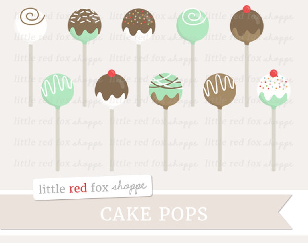 Cake Pop Clipart, Cake Ball Clip Art Baking Frosting Sprinkles Kitchen ...