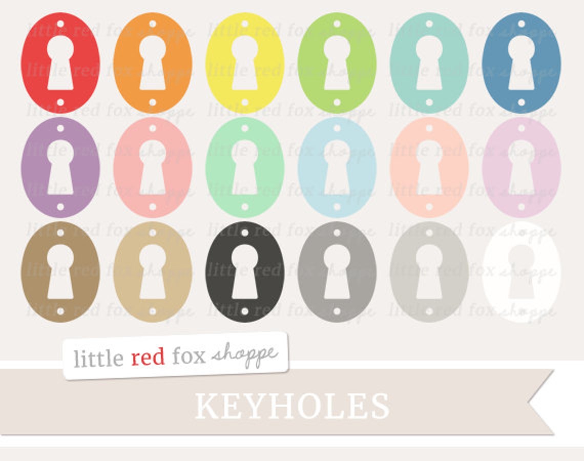Keyhole Clipart Key Hole Clip Art Skeleton Key Clipart - Etsy