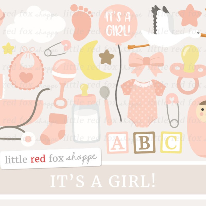 Baby Girl Clip Art - Etsy