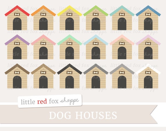 Red Dog House Clipart