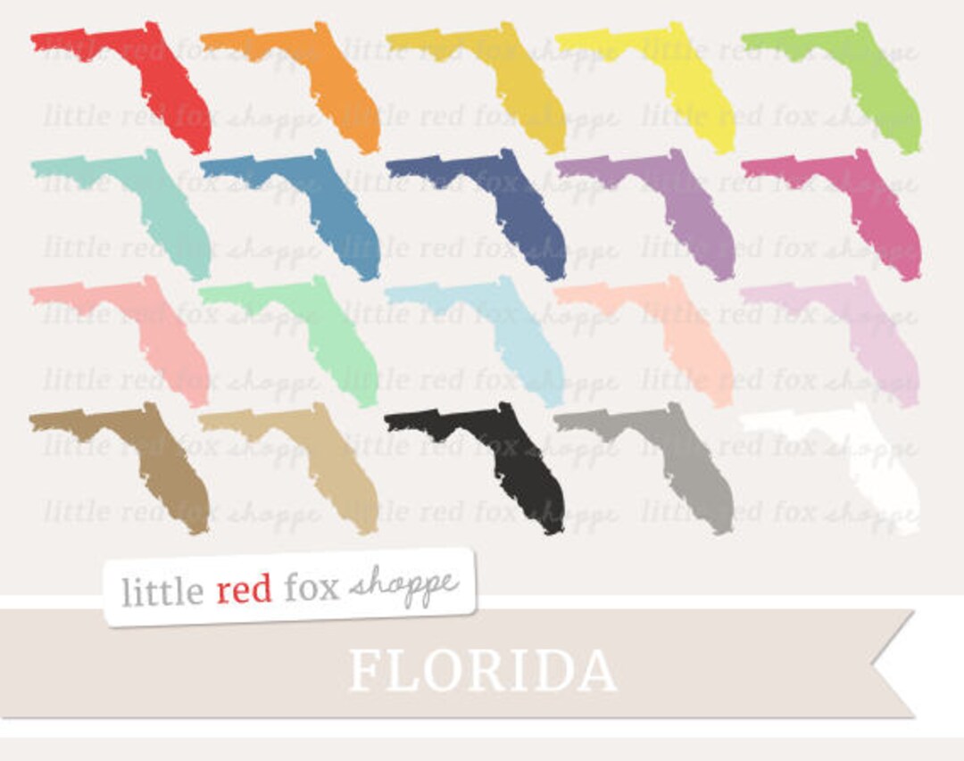Florida Clipart, US State Clip Art, USA Clipart, State Clipart, America ...
