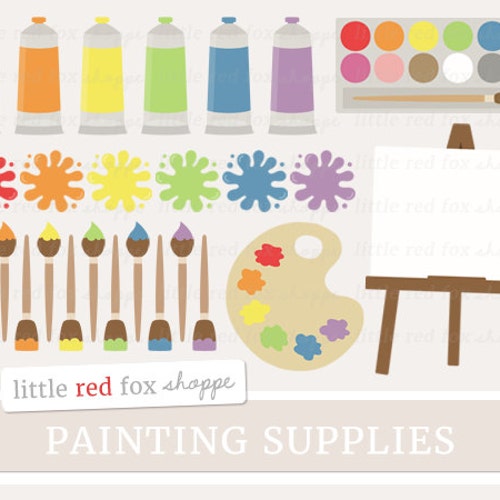 Paintbrush Clipart Painting Clip Art Paint Brush Art - Etsy