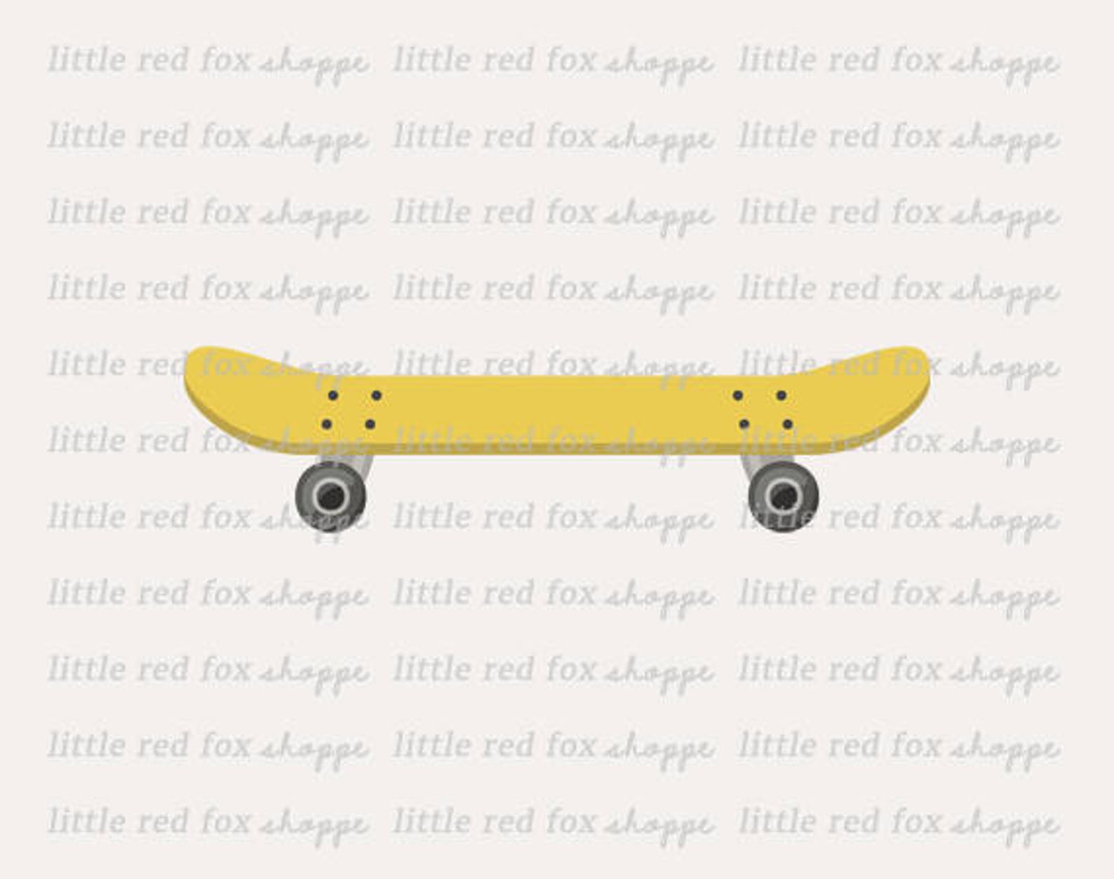 Skateboard Clipart Skating Clip Art Sports Clipart Skate | Etsy