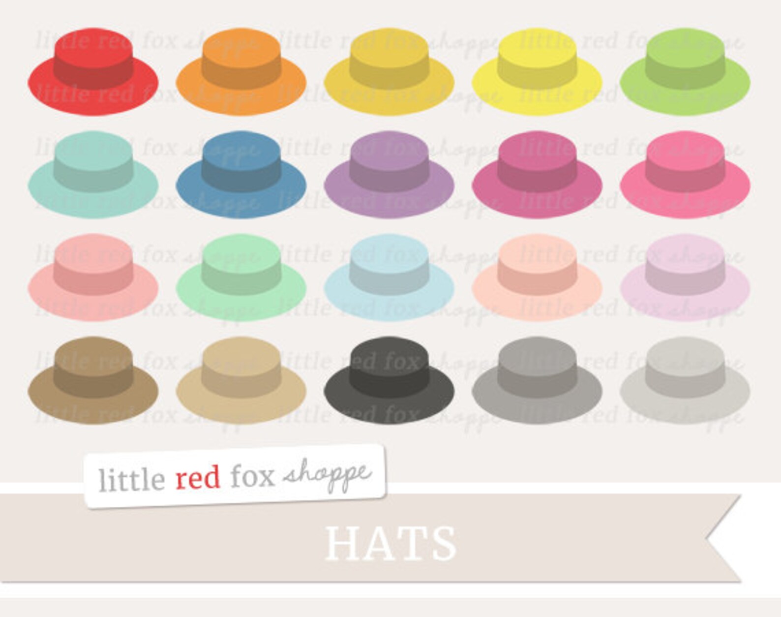 Hat Clipart Hats Clip Art Clothing Cap Headwear Fashion | Etsy