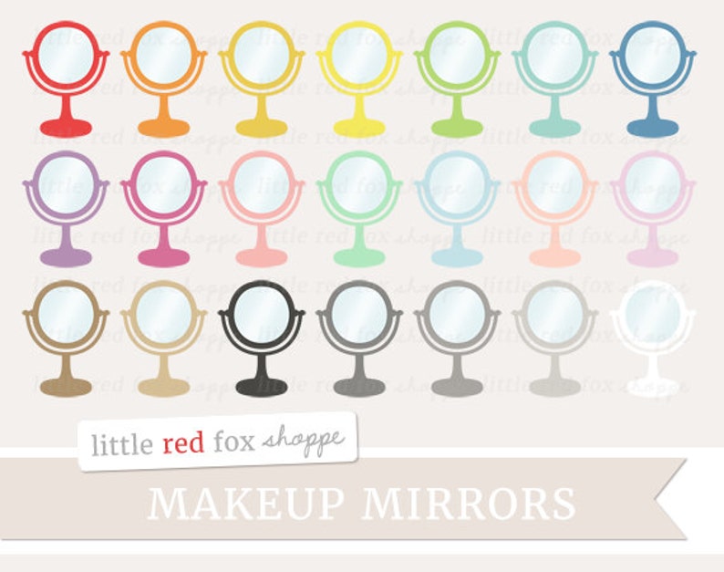 Makeup Mirror Clipart Vanity Mirror Clip Art Bathroom - Etsy