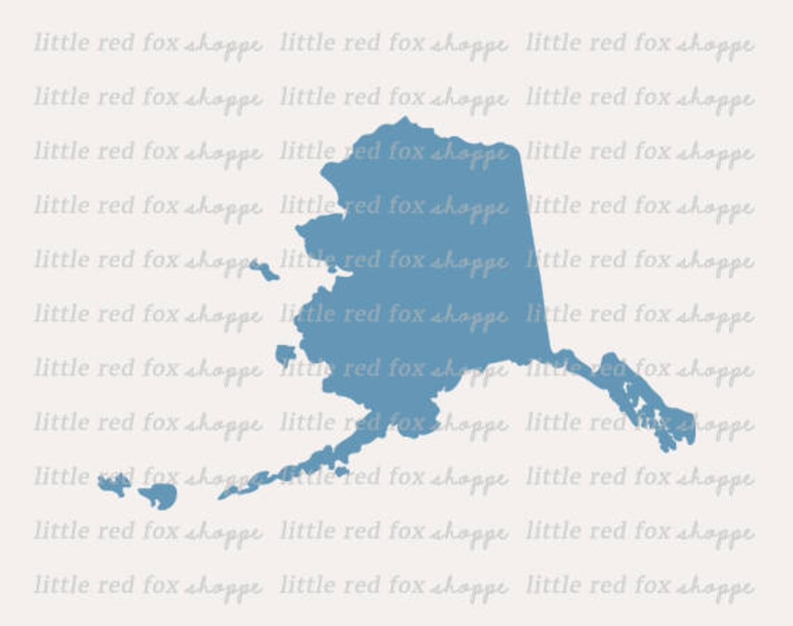 Alaska Clipart US State Clip Art USA Clipart State Clipart - Etsy