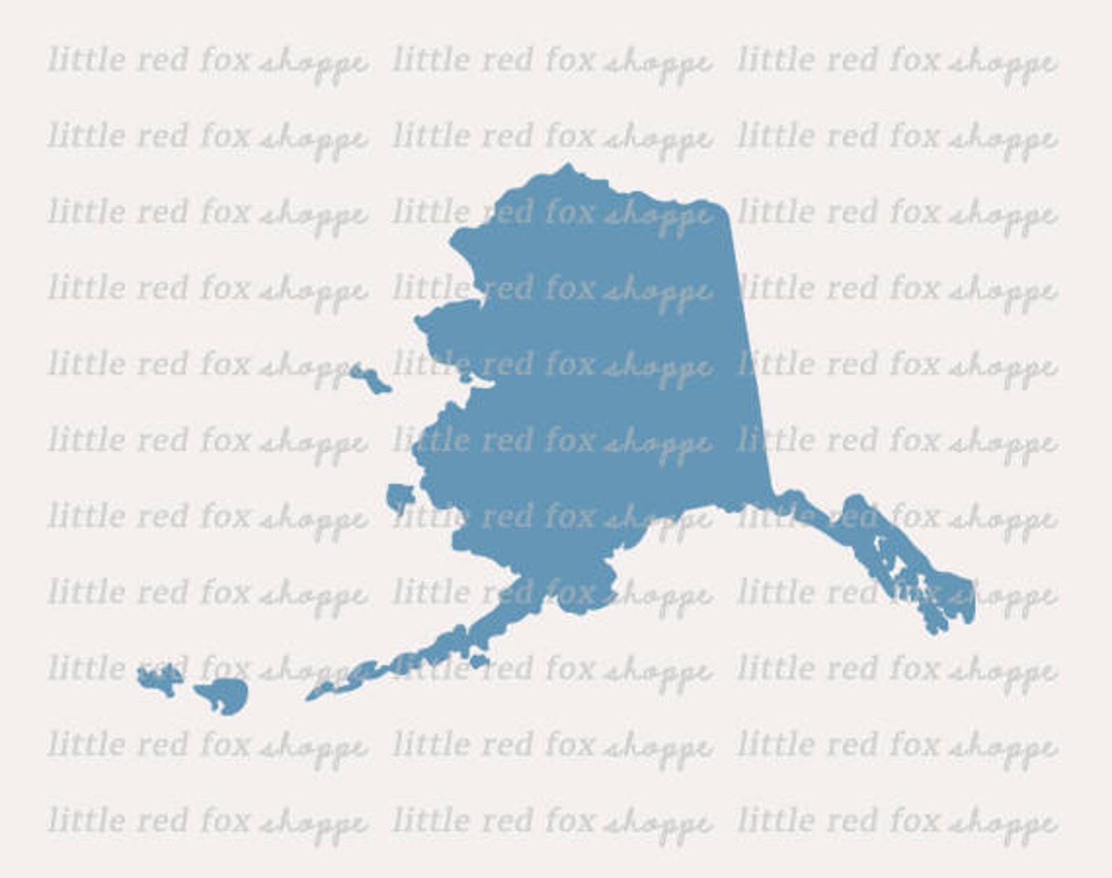 Alaska Clipart US State Clip Art USA Clipart State Clipart - Etsy