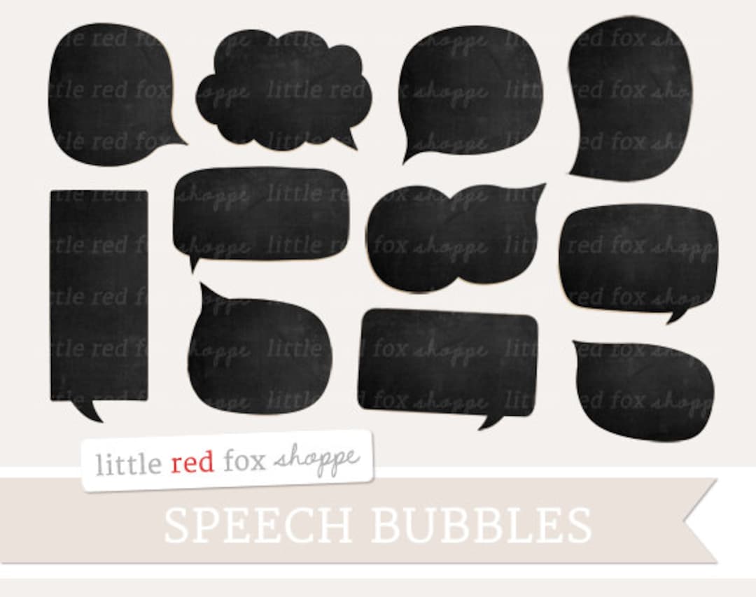 Chalkboard Speech Bubble Clipart, Thought Cloud Clip Art, Speech Cloud ...