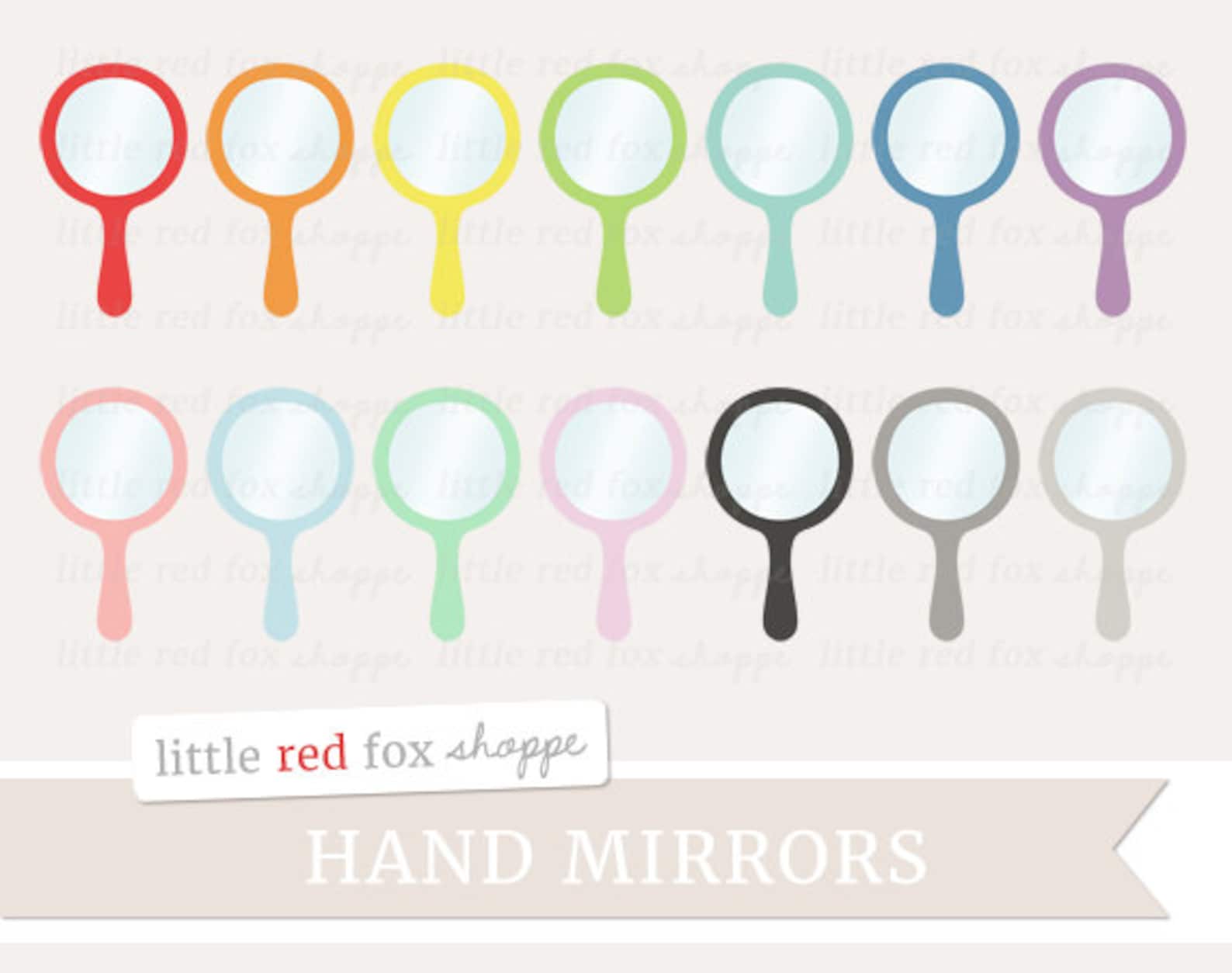 Mirror Clipart Hand Mirror Clip Art Bathroom Makeup Cosmetic | Etsy