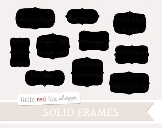 Hand Drawn Digital Frames Doodle Clip Art Element Labels - Etsy