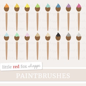 Paintbrush Clipart Painting Clip Art Paint Brush Art | Etsy