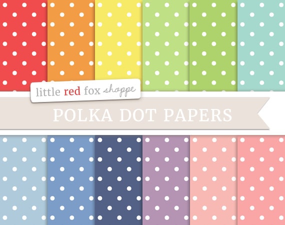 Rainbow Polka Dot Backgrounds