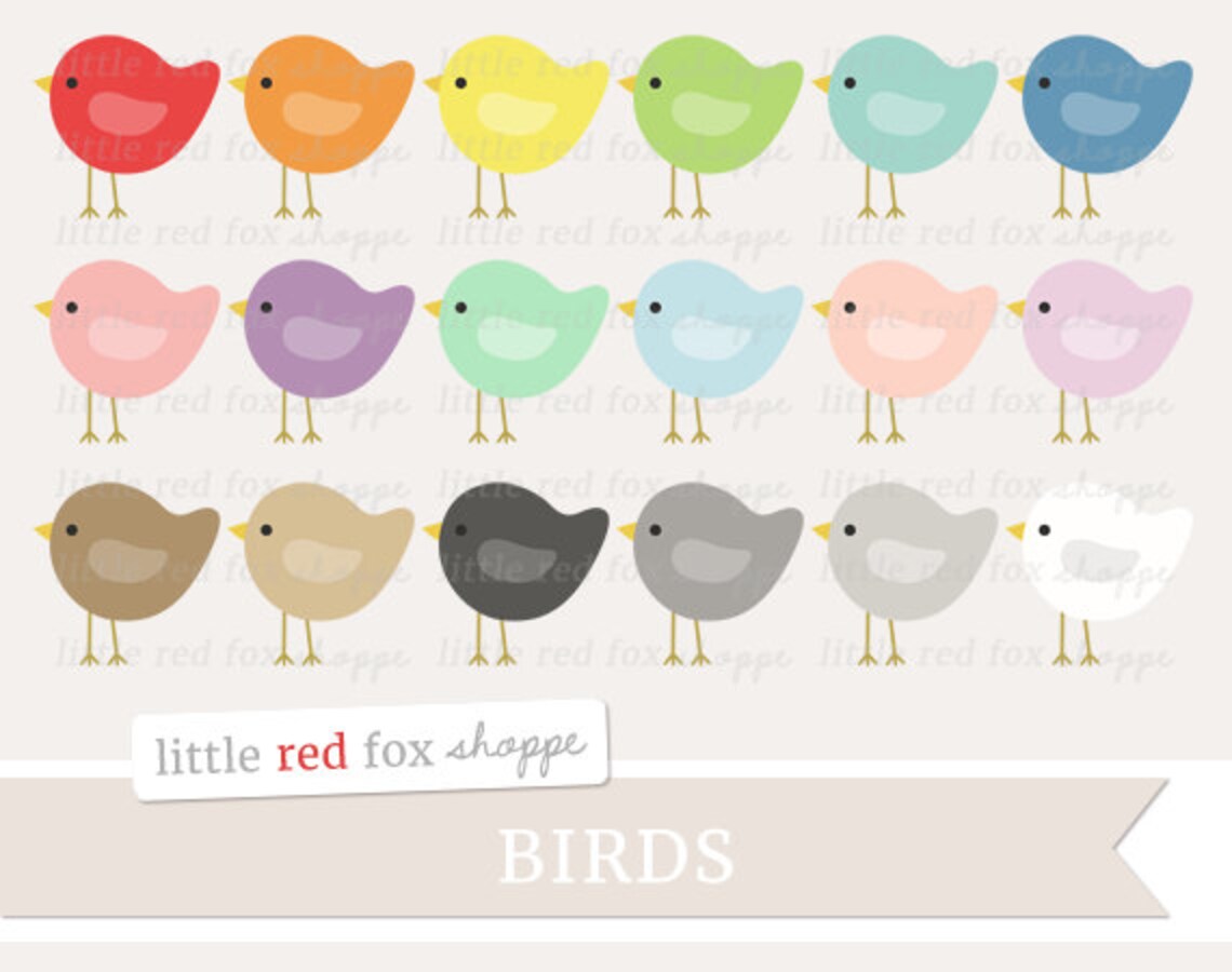 Bird Clipart Animal Clip Art Easter Clipart Spring Clipart | Etsy