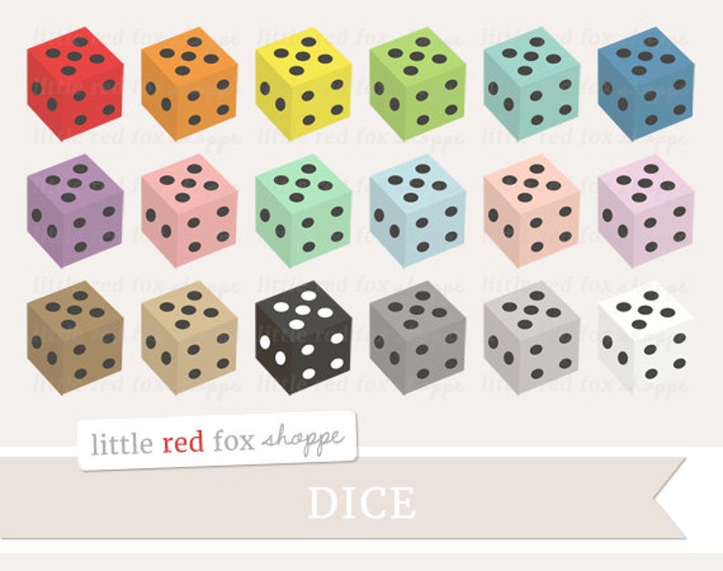 Dice Clipart Board Game Clip Art Casino Gambling Game Night - Etsy