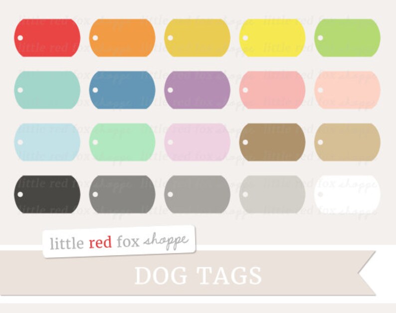 Dog Tag Clipart Pet Tag Clip Art Dog Collar Clipart Name - Etsy