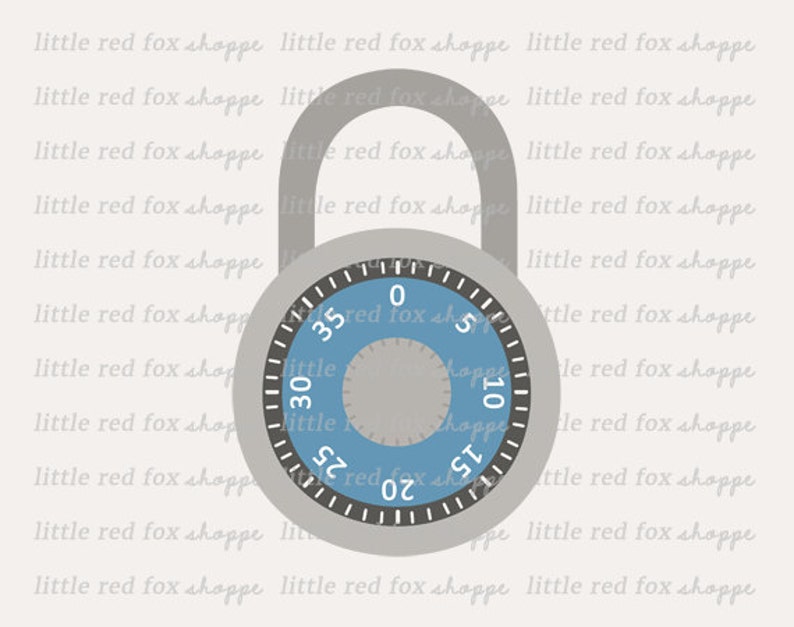 Combination Lock Clipart Lock Clip Art Padlock Clipart - Etsy