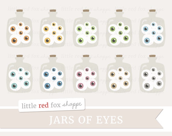 Jars of Eyes Clipart Halloween Clip Art Creepy Spooky Eyeball - Etsy Canada