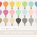 Hot Air Balloon Clipart, Travel Clip Art Party Vintage Wedding Label ...