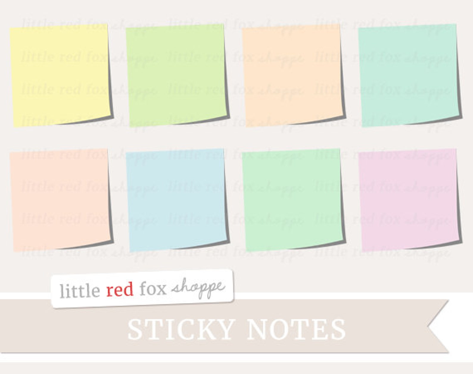 Sticky Note Clipart Label Clip Art Reminder Office Paper | Etsy