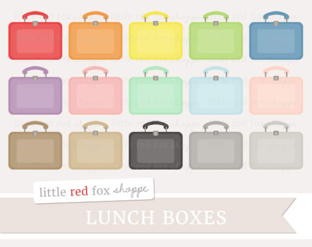 Lunch Box Clipart, Lunchbox Clip Art Vintage School Lunchboxes Teacher ...