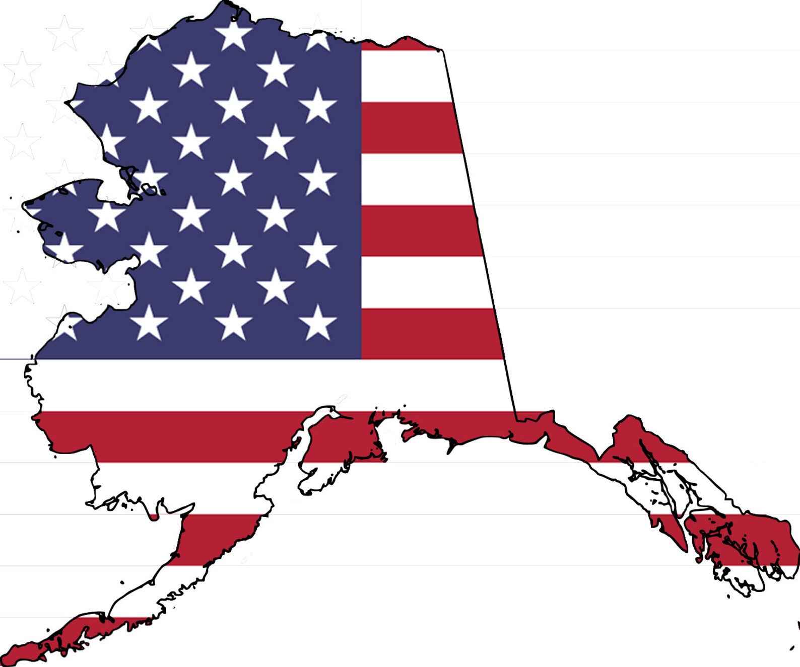 Alaska American Flag Wall Art Home State Patriotic Decor - Etsy