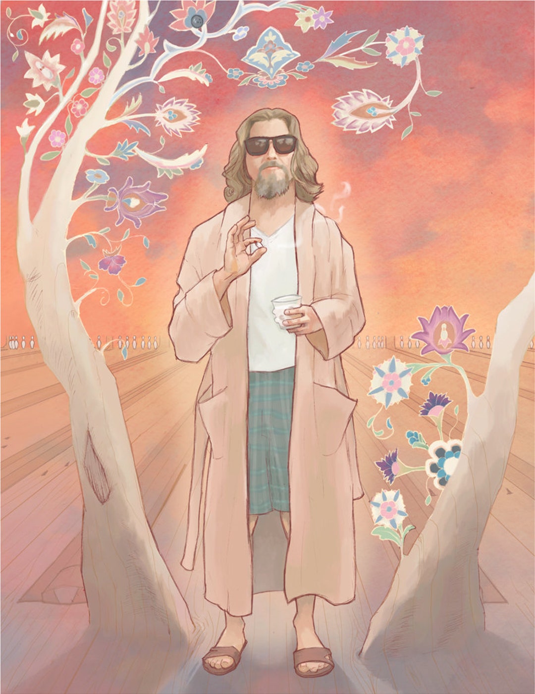 The Dude Limited Edition Art Print inspired by the Big - Etsy
