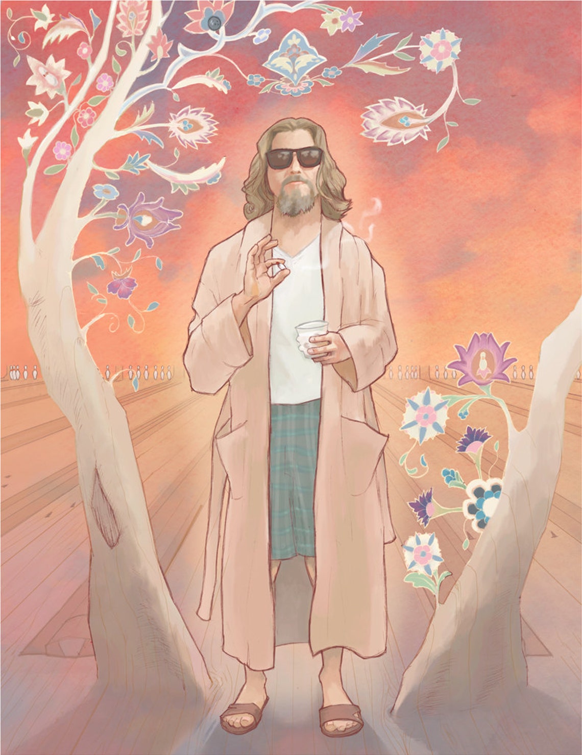 The Dude Limited Edition Art Print inspired by the Big - Etsy
