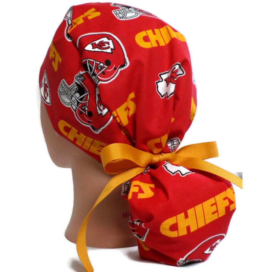 Women's Ponytail Football Scrub Hat, Adjustable, Handmade, in 2 Styles ...