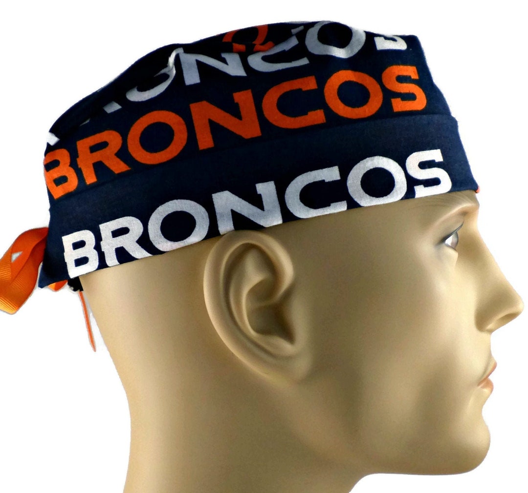 Men's Denver Broncos Navy Semi-lined Cuffed or Plain Brim Surgical ...