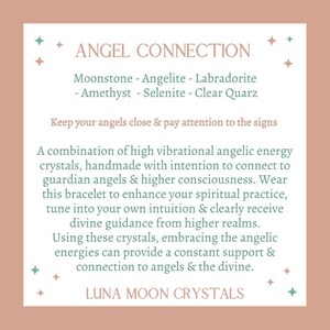 ANGEL CONNECTION - Guardian Angel Crystal Healing Bracelet, Divine ...