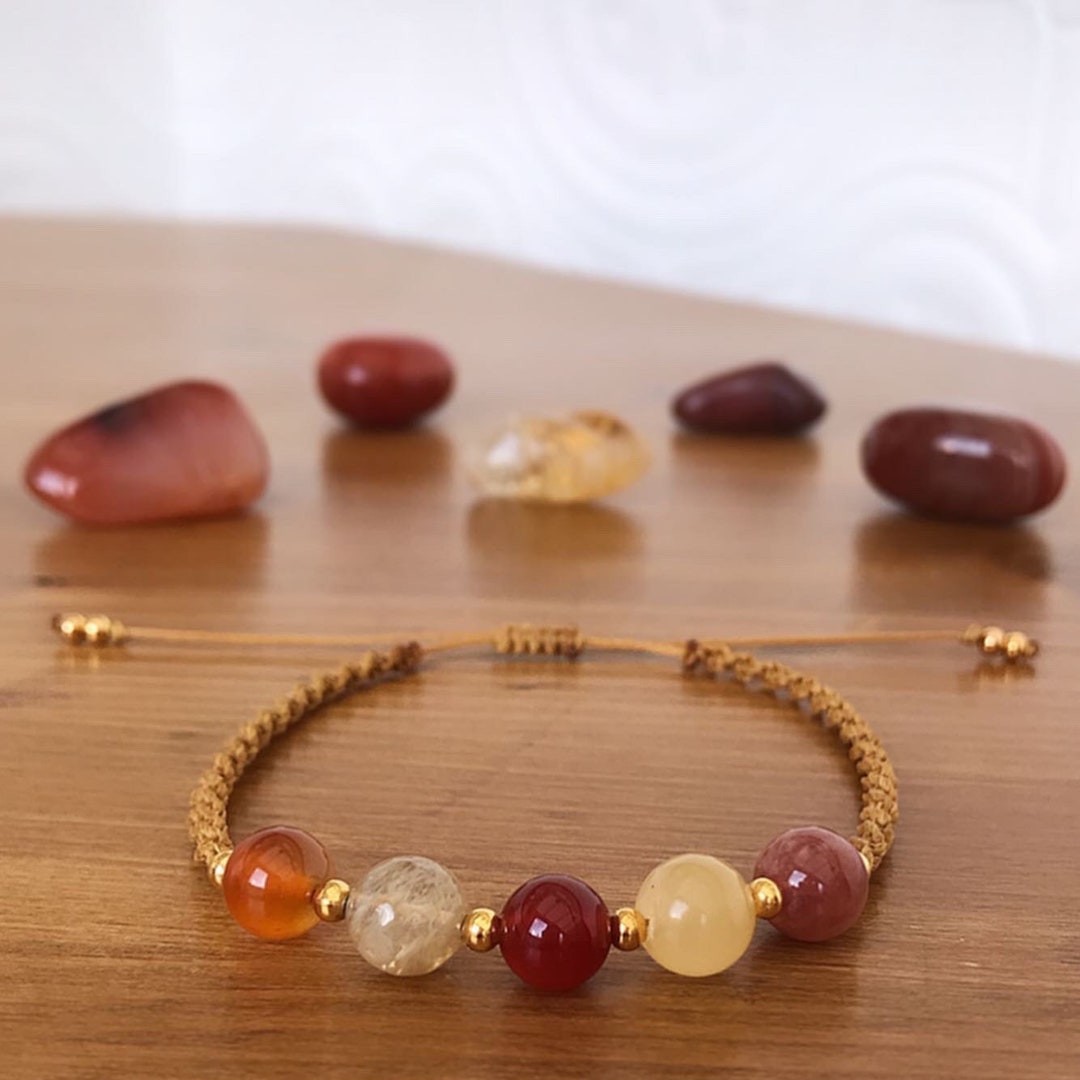 POSITIVE ENERGY Crystal Healing Bracelet - Happiness, Prosperity ...