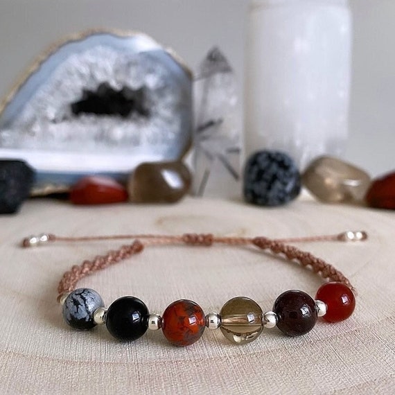 ROOT CHAKRA Crystal Chakra Healing Bracelet Balance - Etsy