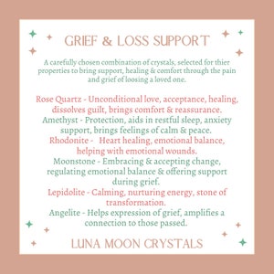 GRIEF & LOSS - Bereavement Crystal Bracelet - Heart Healing - Comfort ...