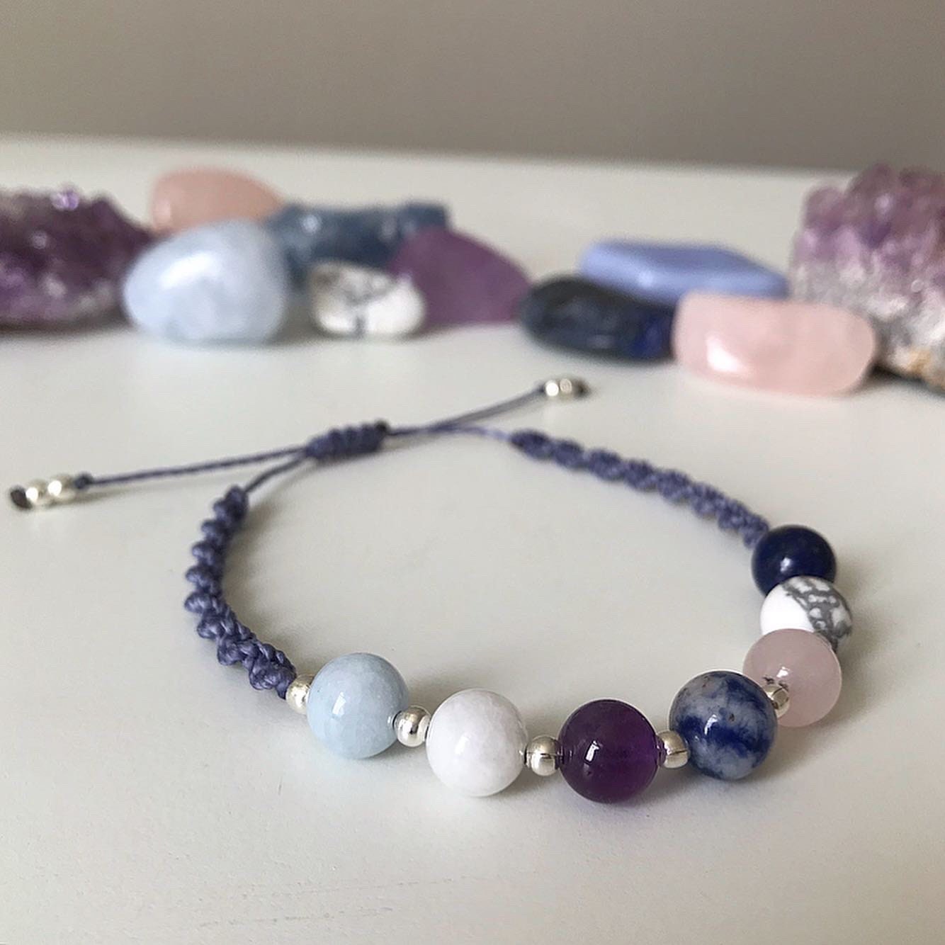Sleep & Peaceful Dreaming Insomnia Healing Crystal Bracelet. | Etsy