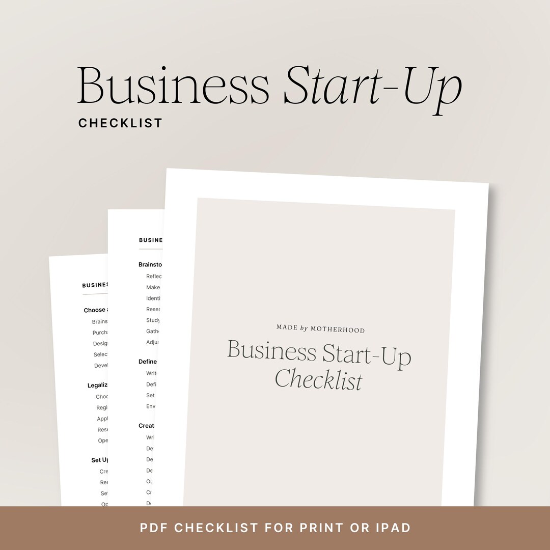 Small Business Start-up Checklist | Step-by-step Guide to How to Start ...