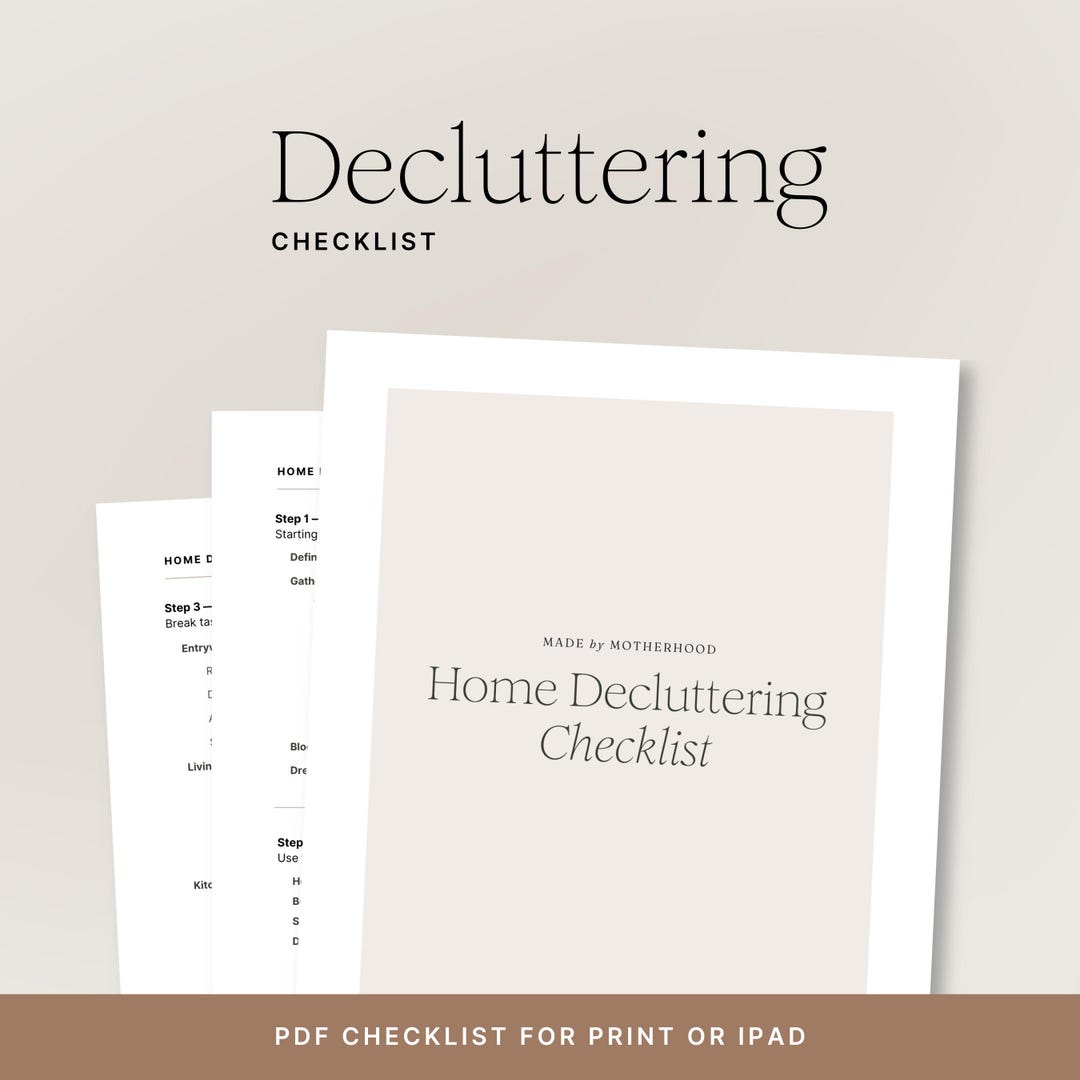 Decluttering Checklist | Home Decluttering Checklist for a Tidy, Clean ...