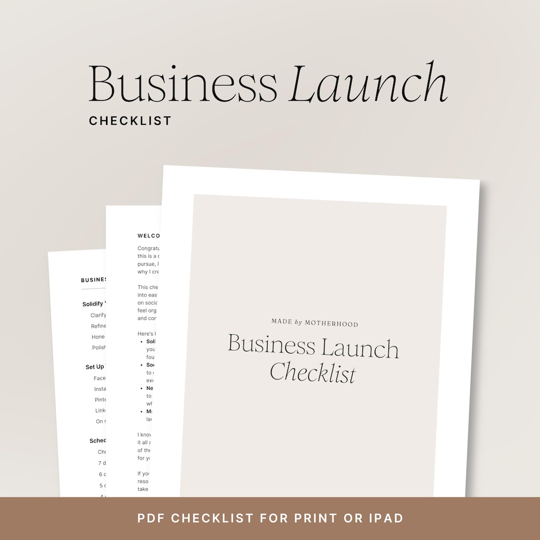 Business Launch Checklist | Step-by-step Guide to How to Launch a ...