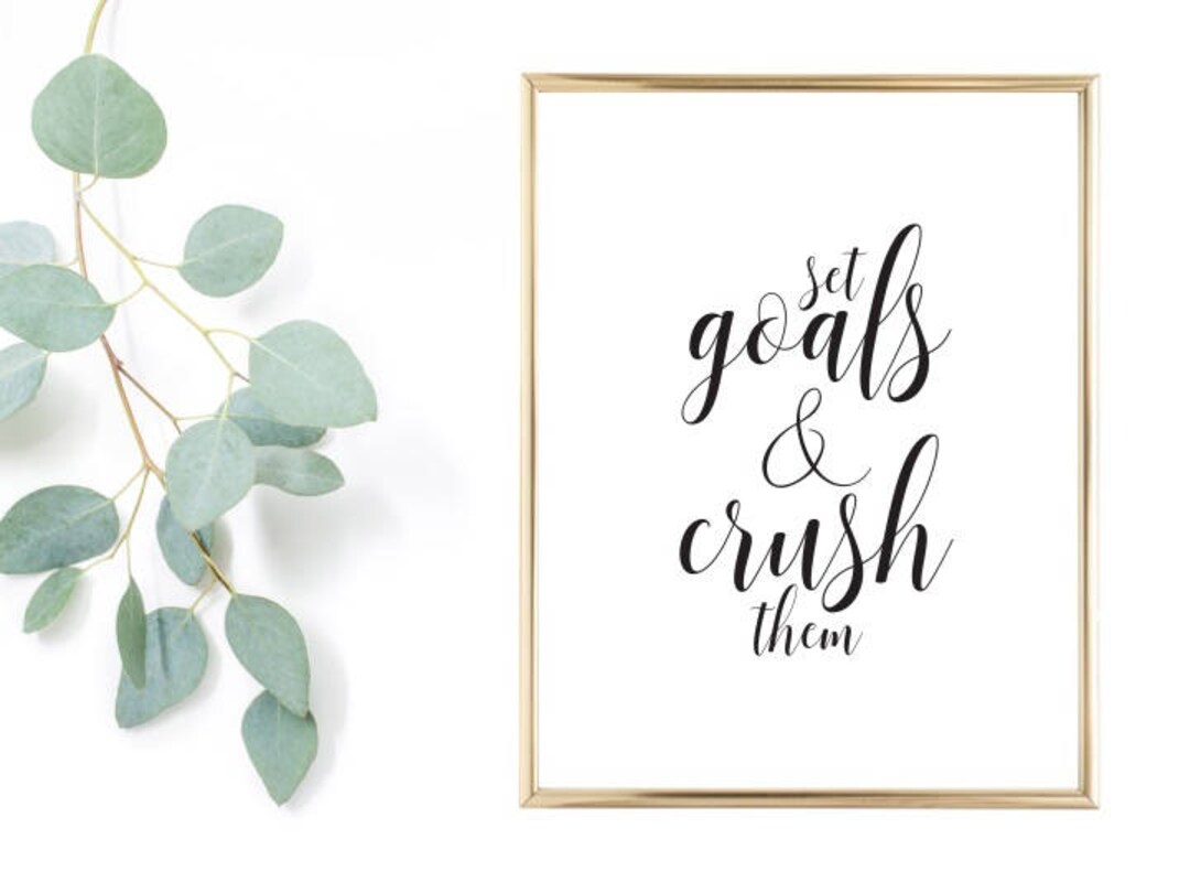 Set Goals and CRUSH Them - Etsy
