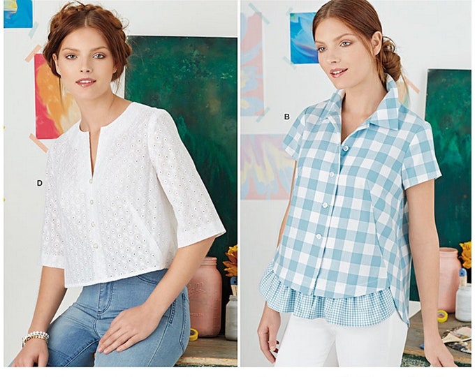 Simplicity 8090 Sewing Pattern Misses Easy-to-sew Button up Shirt and ...