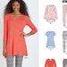 New Look 6439 Sewing Pattern Misses Easy Knit Tunics With Legging Sz XS ...