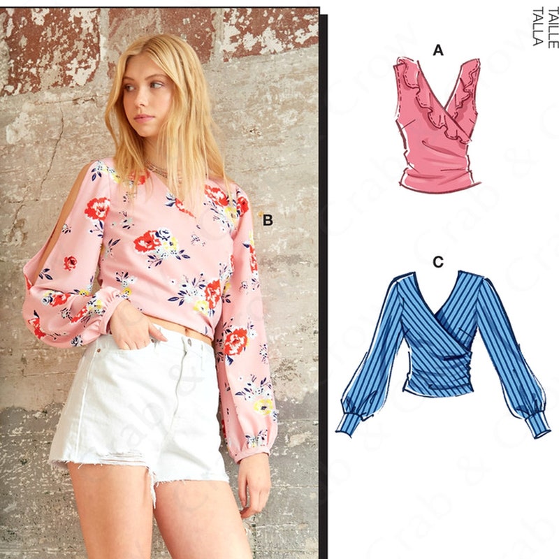 Surplice Top Sewing Pattern - Etsy