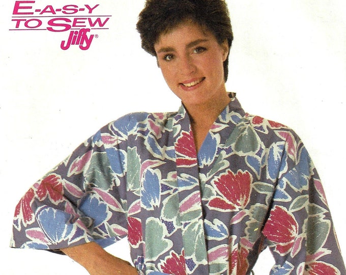 Simplicity 0017 Sewing Pattern Misses Easy to Sew Jiffy Kimono Robe ...