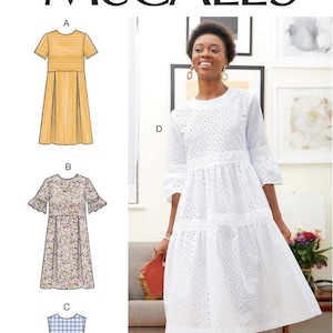 Mccalls M7948 Sewing Pattern Misses Pullover Dress With Sleeve and ...